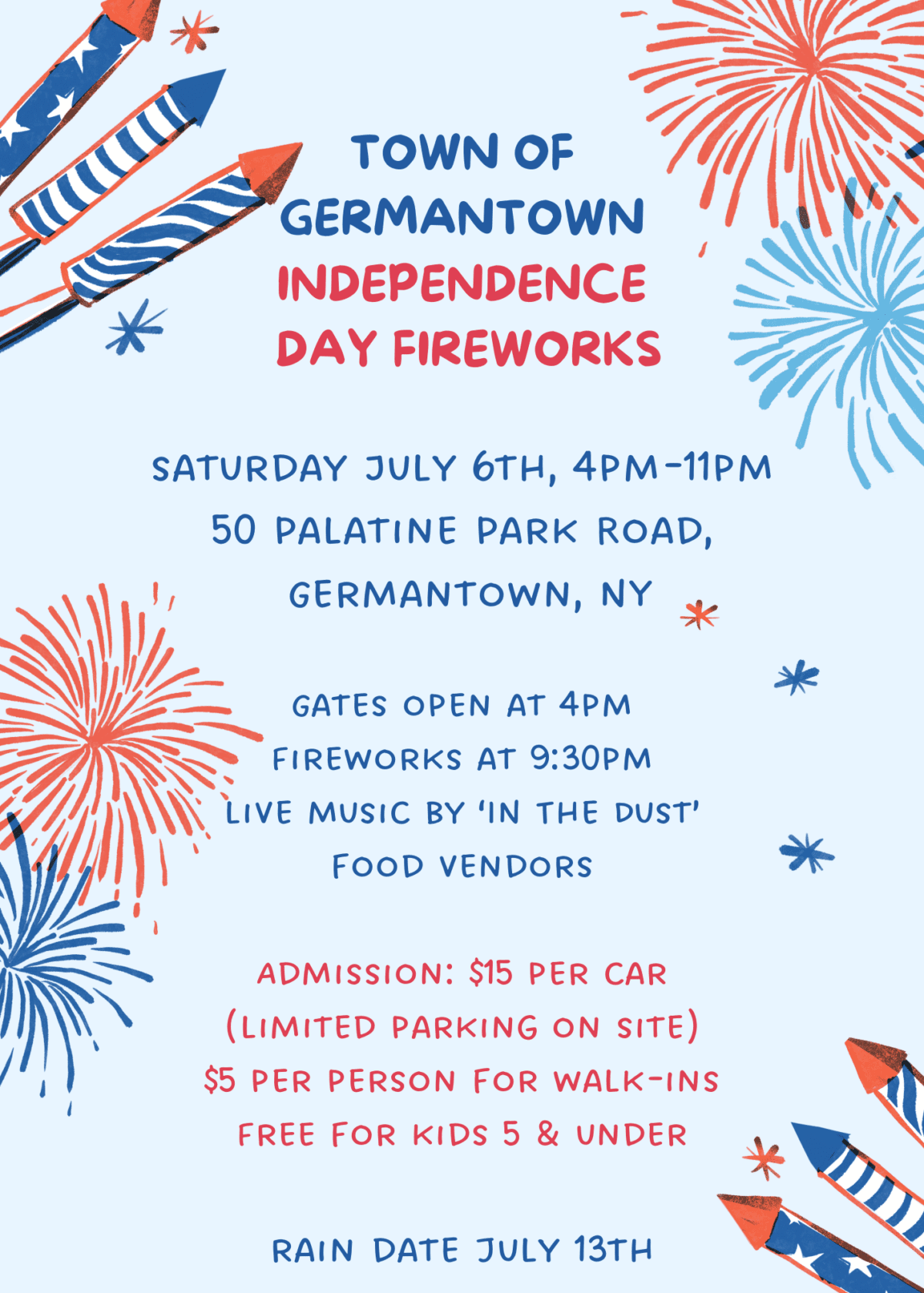 Independence Day Celebration & Fireworks, July 6th, 2024 - Town of ...